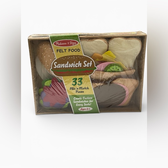 Melissa & Doug | Toys | Melissa Doug Felt Food Sandwich Set 33 Piece ...